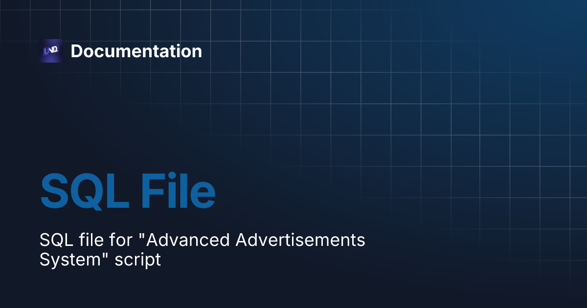 Sql File Documentation