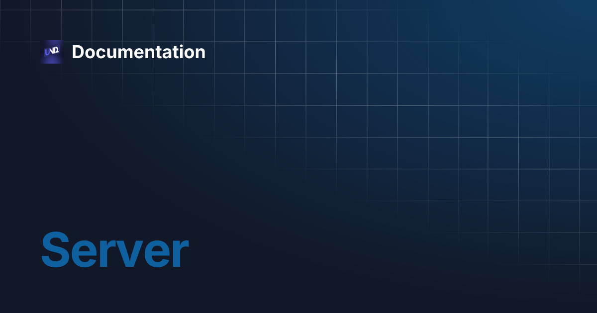 Server | Documentation