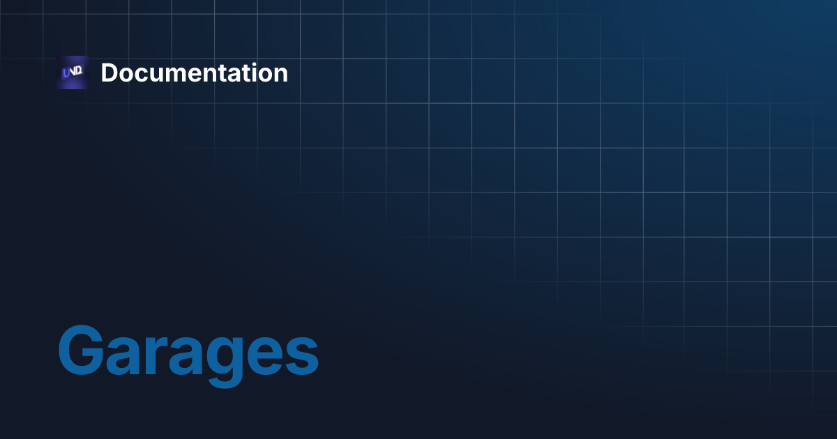 Garages | Documentation