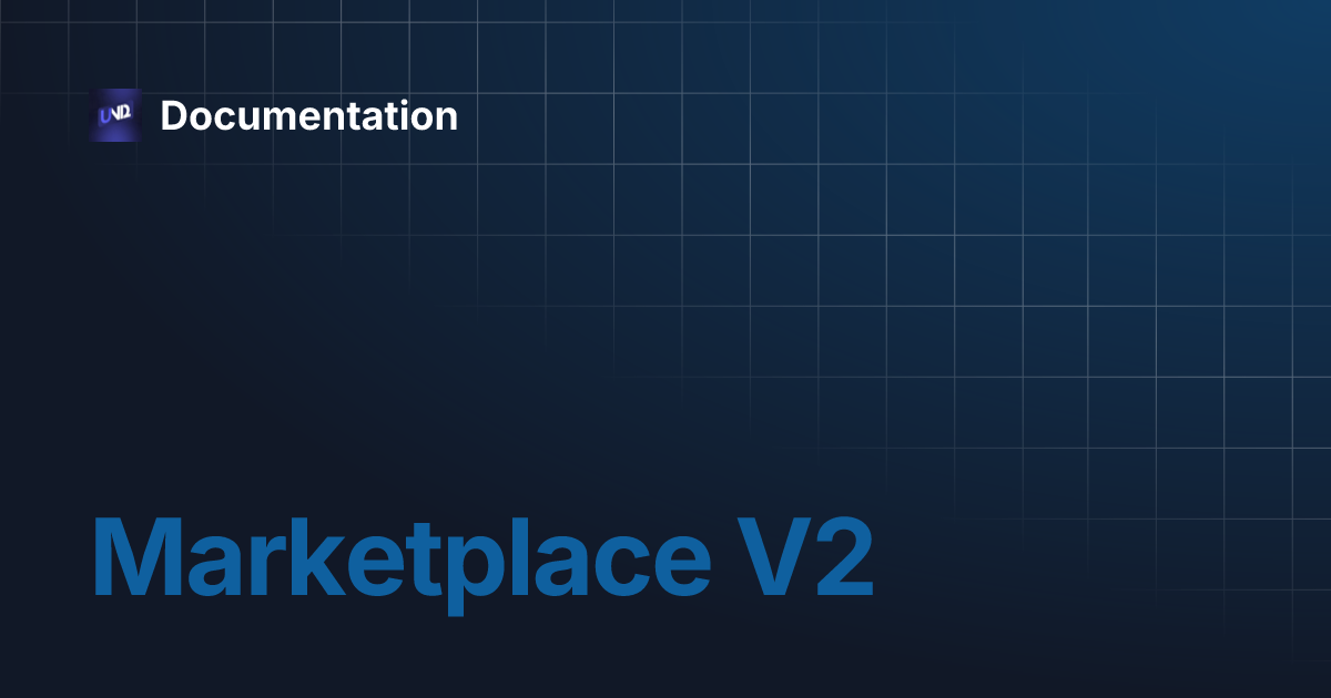 Marketplace V2 | Documentation