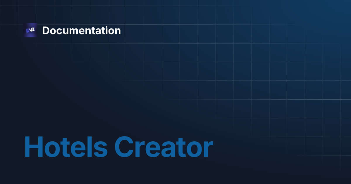 Hotels Creator | Documentation