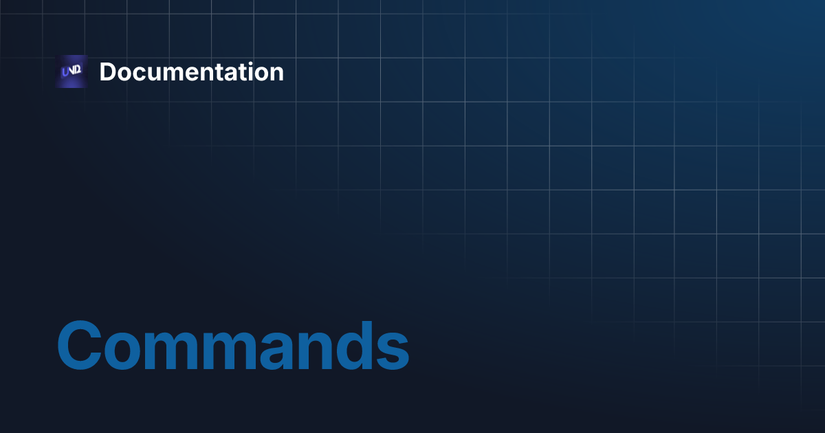 Commands | Documentation