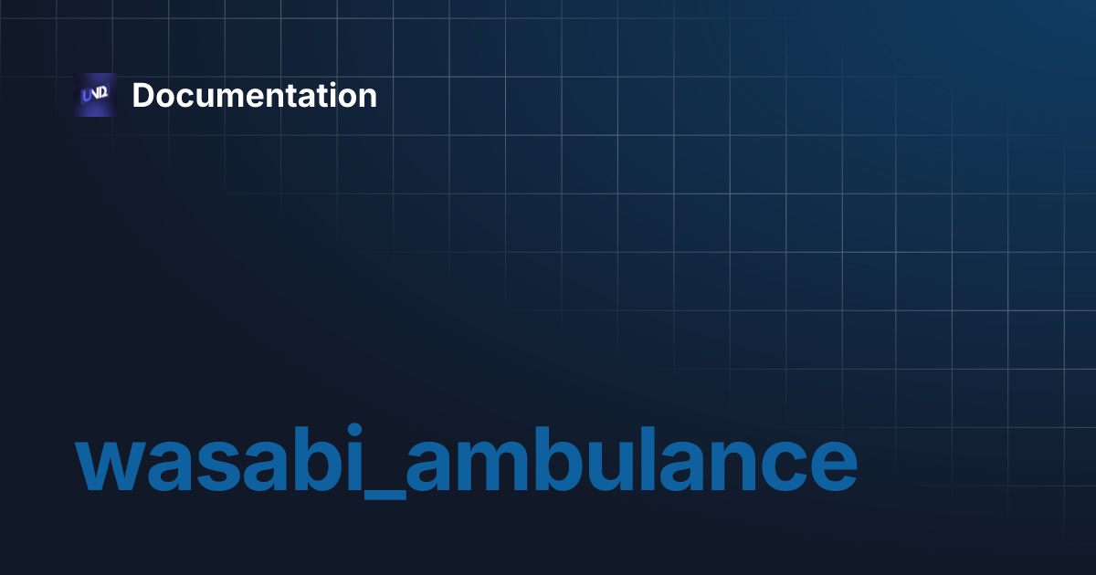 wasabi_ambulance | Documentation