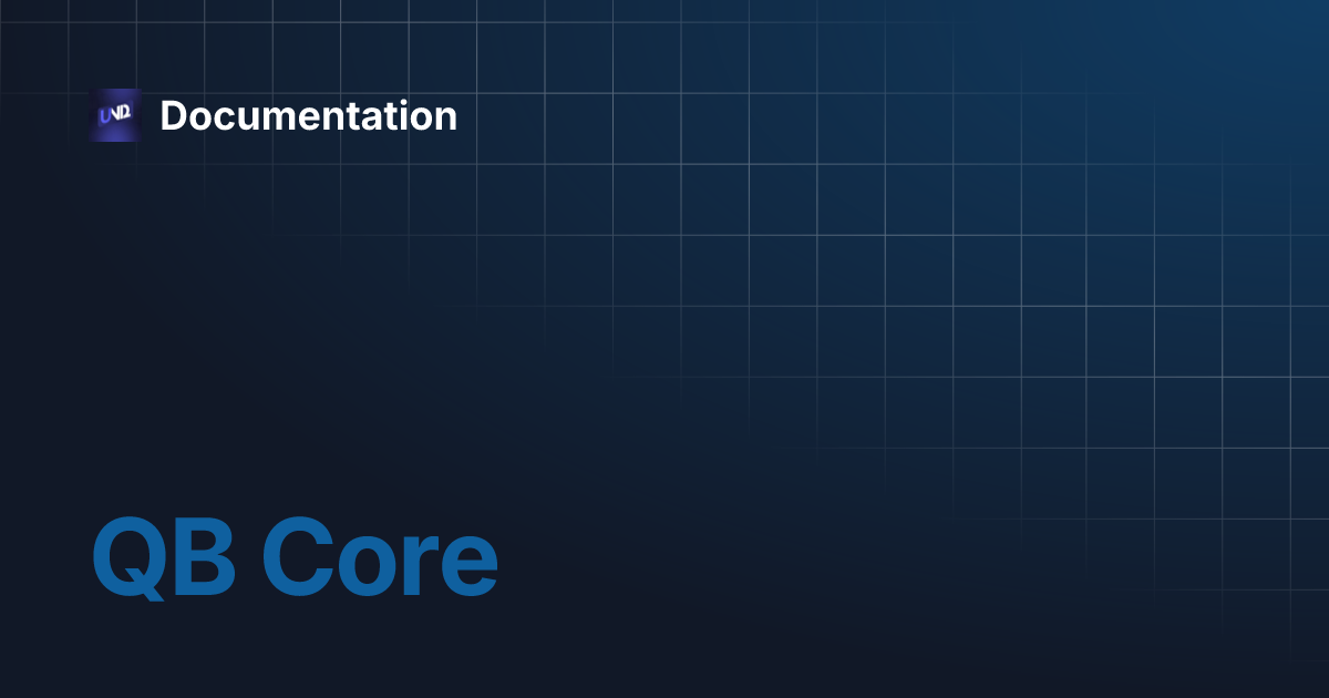 QB Core | Documentation