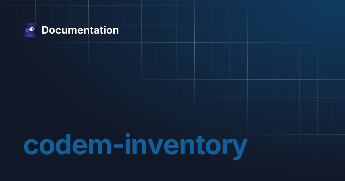 codem-inventory | Documentation