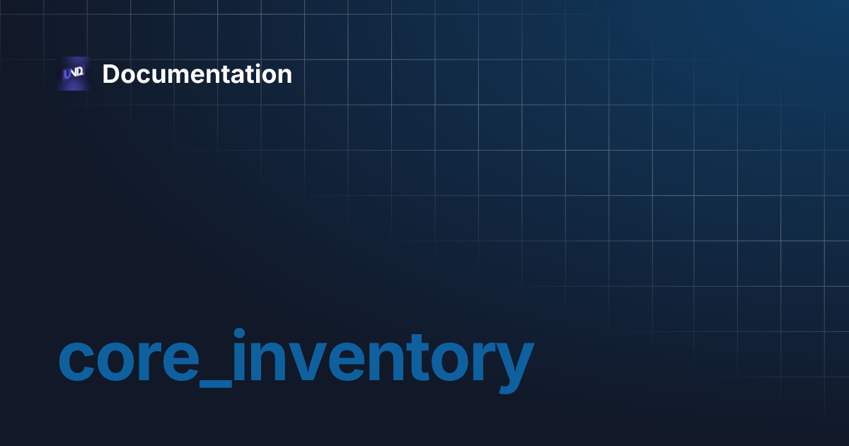 core_inventory | Documentation