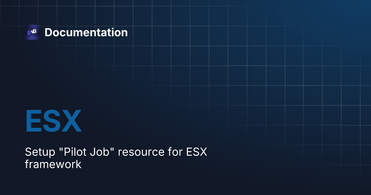 ESX | Documentation ESX | Documentation